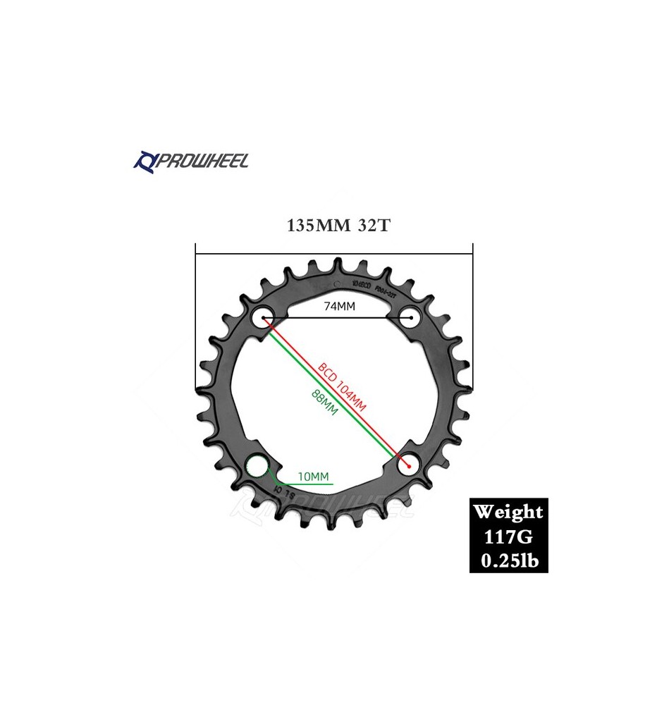 Corona Prowheel E-Bike acero 104bcd Redonda
